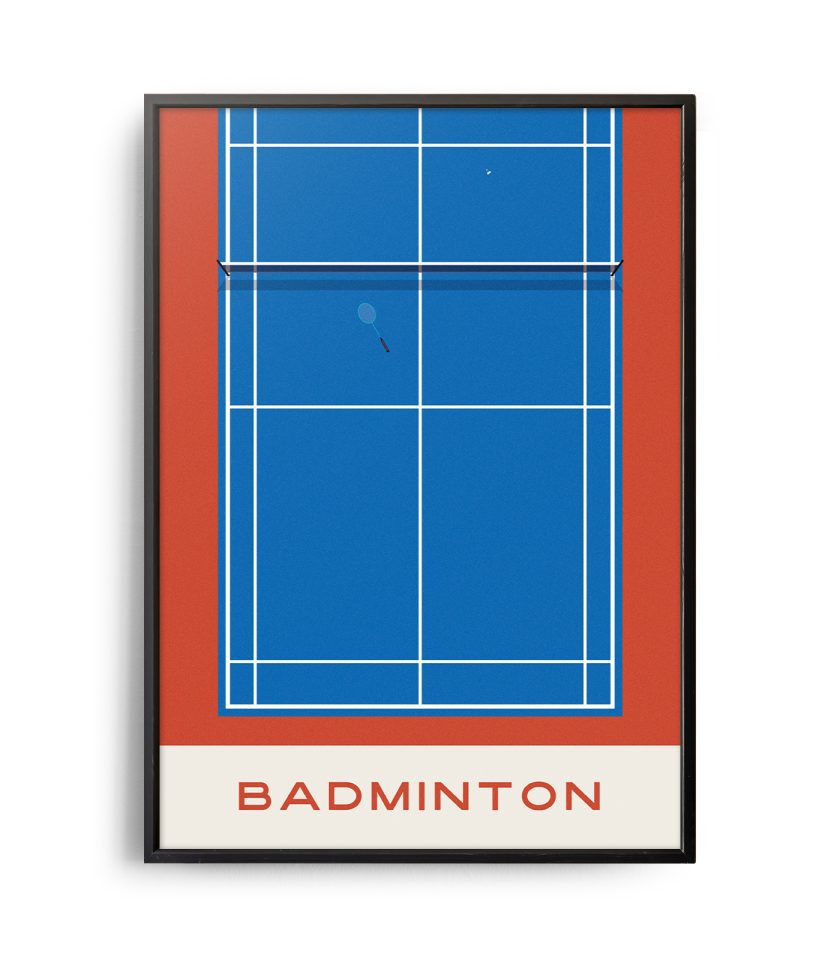 Mid-century modern Badminton poster - Weekend Poster