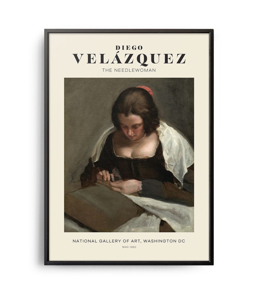 Mid-century modern Diego Velázquez The Needlewoman poster - Weekend Concept