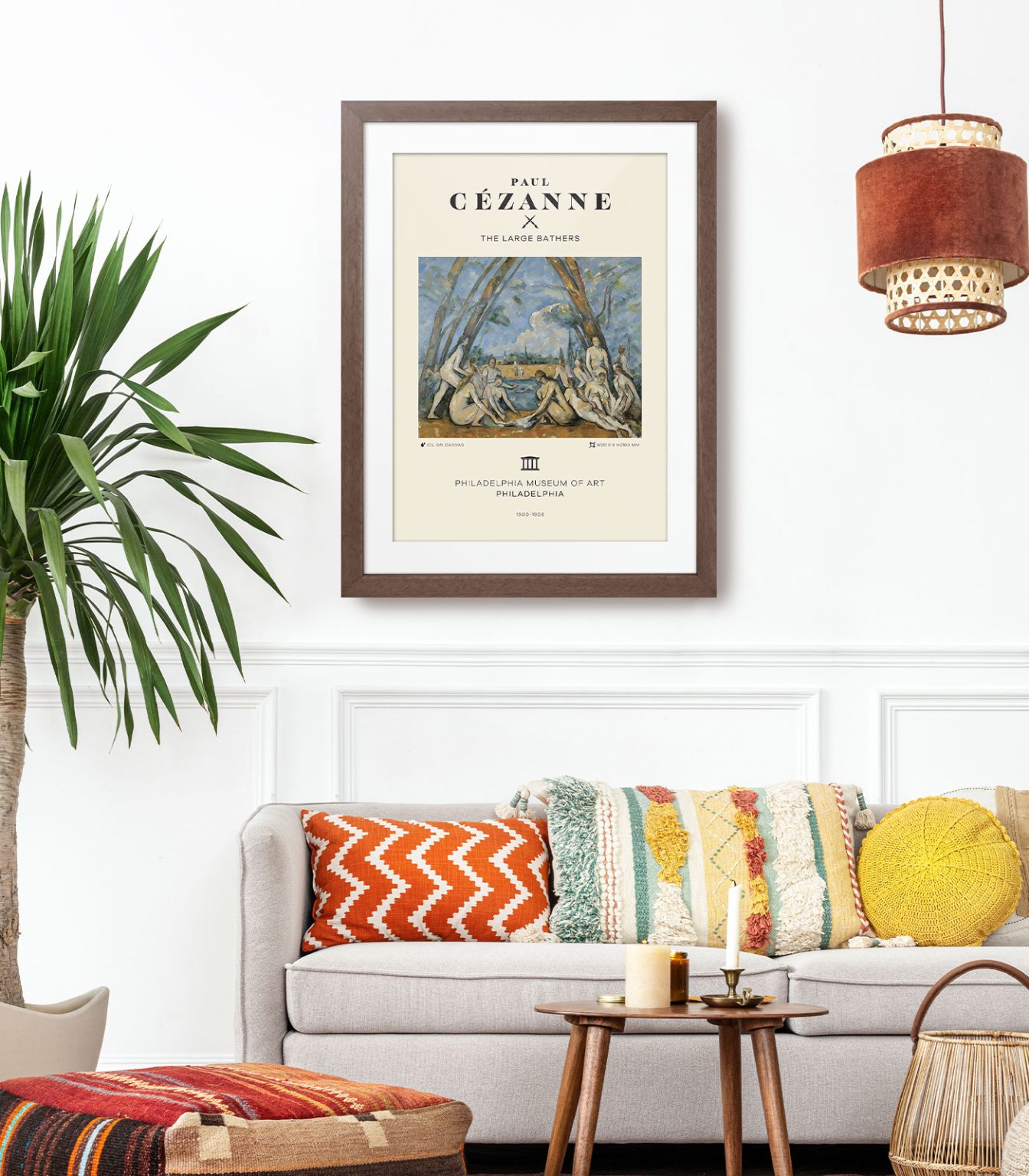 Mid-century modern Paul Cézanne The Large Bathers poster - Weekend Concept