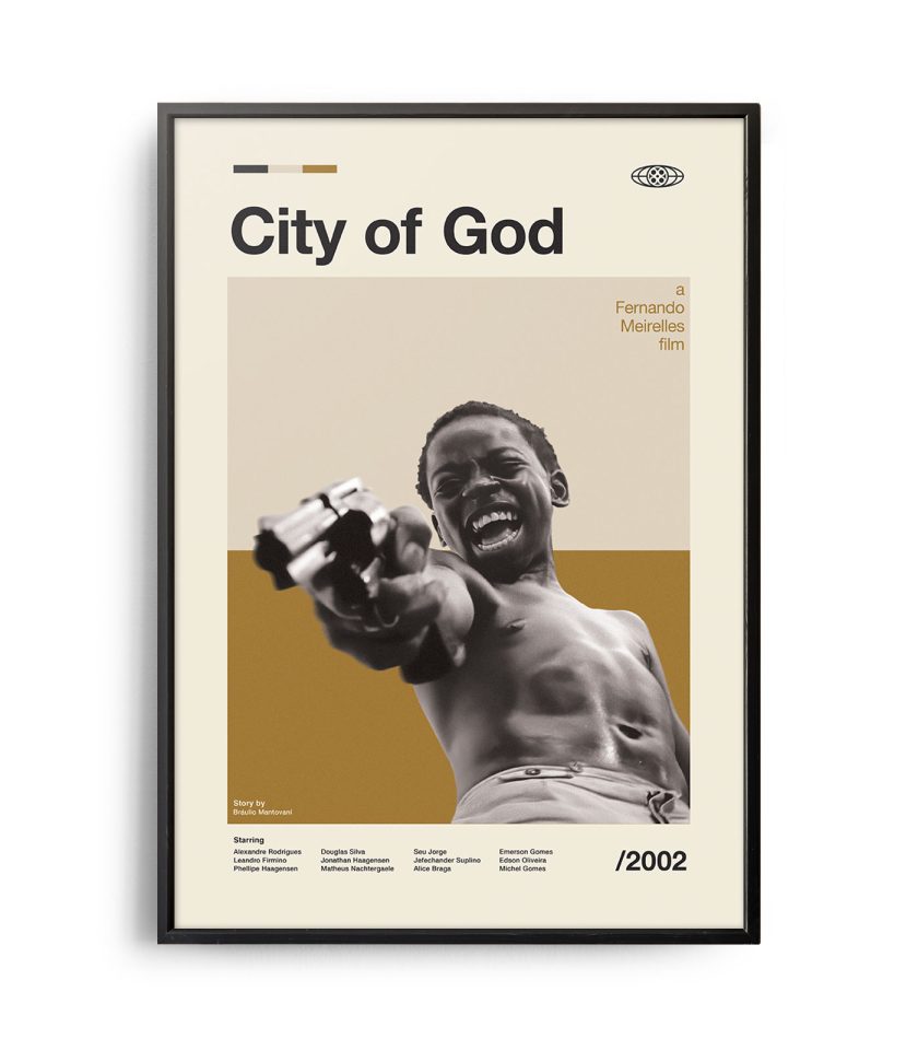 Mid-century modern City of God movie poster - Weekend Poster