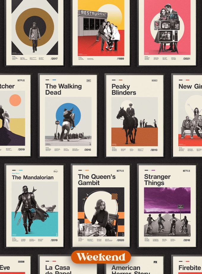 Weekend Poster - Midcentury Wall Arts
