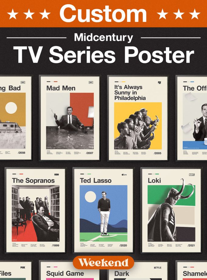 Weekend Poster - Midcentury Wall Arts