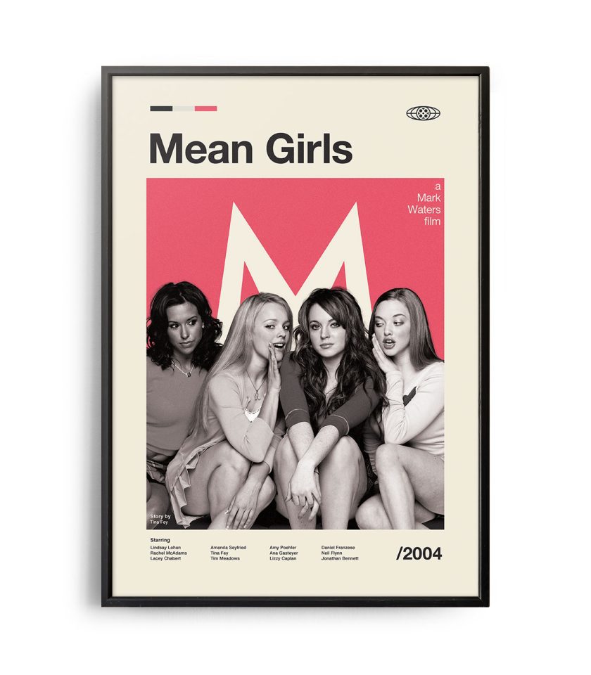 Mid Century Modern Mean Girls Movie Poster Weekend Poster