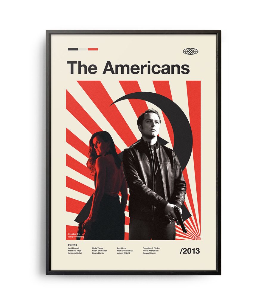 Mid-century modern The Americans TV series poster - Weekend Poster