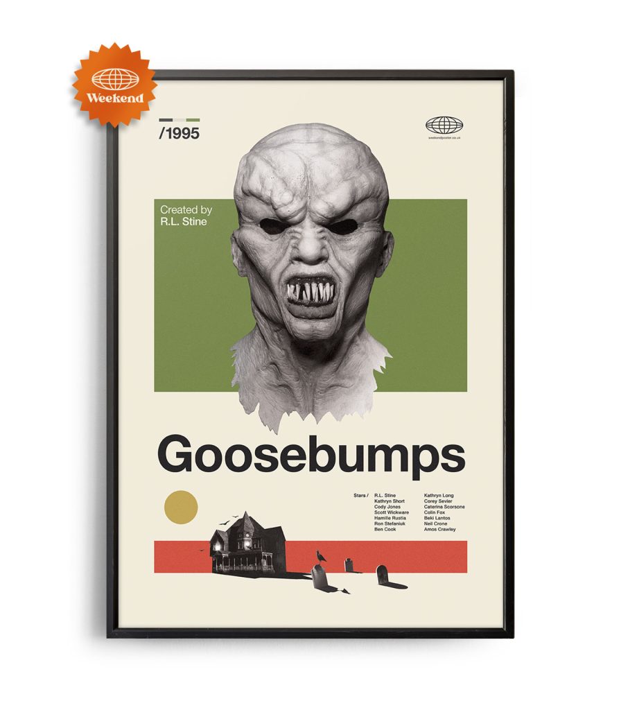 Mid-century modern Goosebumps movie poster - Weekend Concept